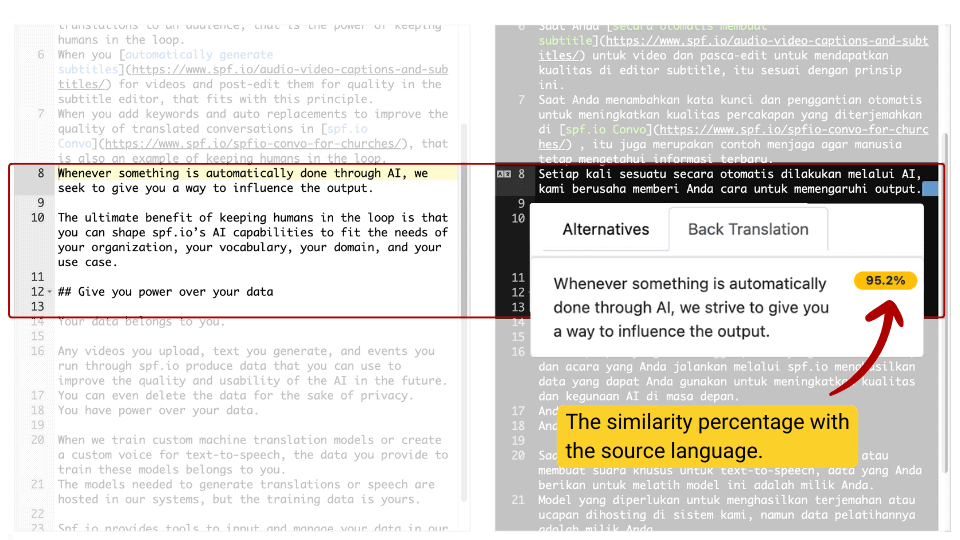 Accelerate Document Translation with Alternative Translations